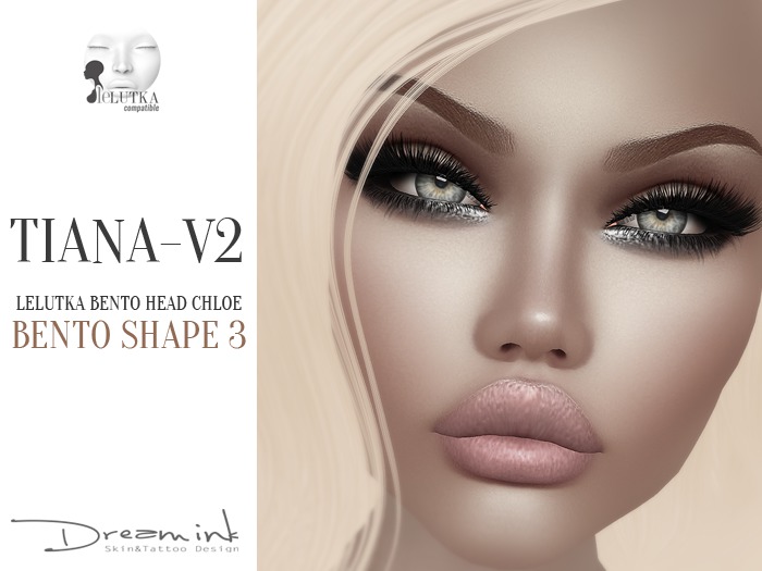 Second Life Marketplace - DREAM INK "Lelutka-Chloe Bento Head TIANA_V2 ...