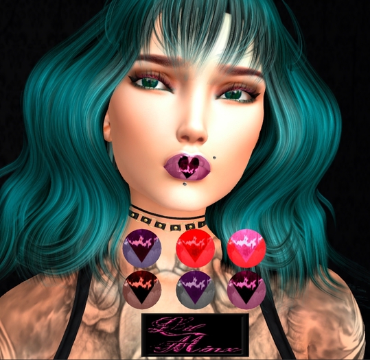 Second Life Marketplace - Lil Minx~ Hearts Lips Applier for AK deluxe ...