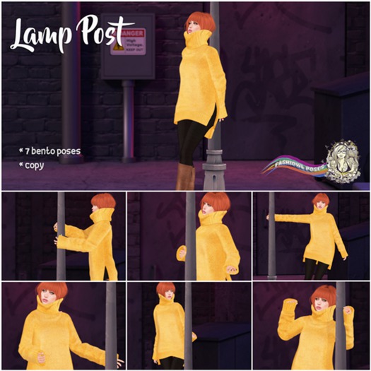 Second Life Marketplace - Fashiowl Poses - Lamp Post // BOX