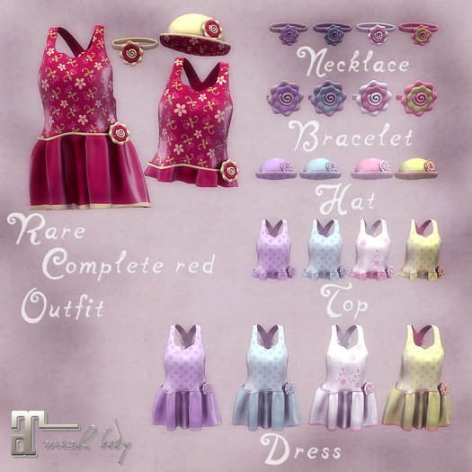 Second Life Marketplace - * Je suis Jolie * Red Complete Outfit RARE
