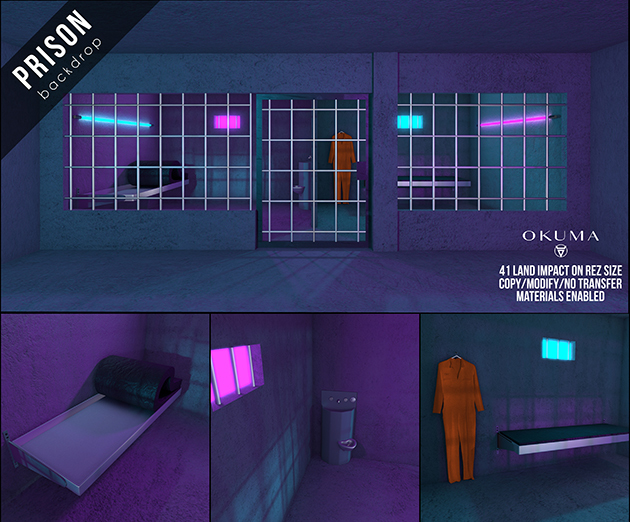 Second Life Marketplace - OKUMA - Prison - backdrop