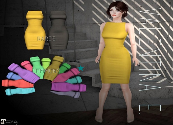 Second Life Marketplace - :V.e. Miranda Sheath Dress Plum COMMON
