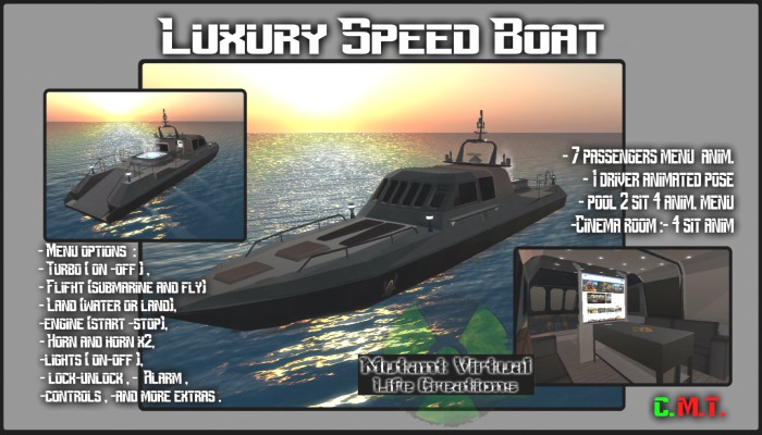 Second Life Marketplace - Luxury Speed Boat