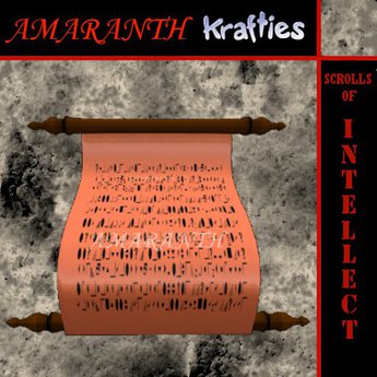 Second Life Marketplace - KRAFTIES 'Krafties Scroll of Intellect ...