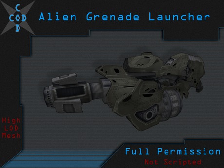 Second Life Marketplace - [COD] Alien Grenade Launcher - Full Perm Weapon