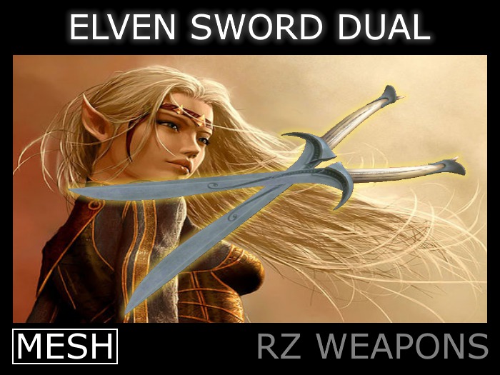 Second Life Marketplace - ::RZW:: Elven Sword Dual [MESH] :: v.2.0