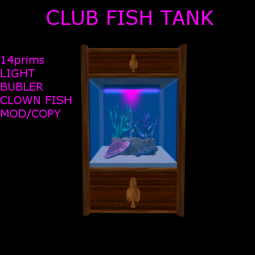 Second Life Marketplace - CLUB TANK WITH CLOWN FISH