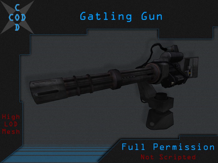 Second Life Marketplace - [COD] Gatling Gun - Full Perm Weapon