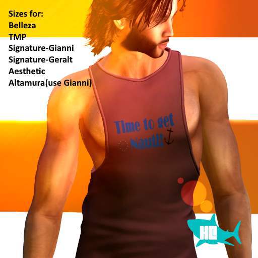 Second Life Marketplace - HC Men's Time to get Nauti Tank