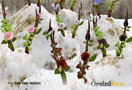 Second Life Marketplace - OrsiniSun My Dear Deer Antlers Magic Blue