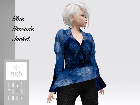 Second Life Marketplace - Rush BROCADE Jacket BLUE