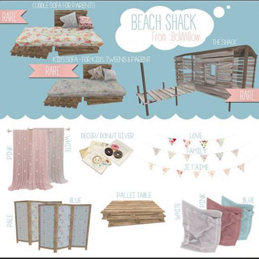 Second Life Marketplace - :BoWillow: The Beach Shack -- Flag Banner FAMILY