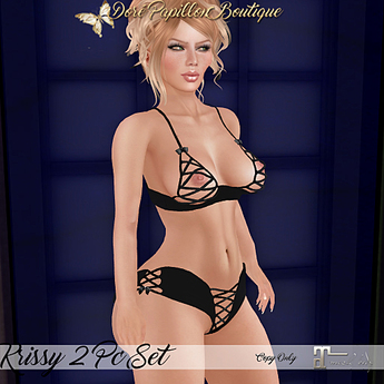 Second Life Marketplace - DPB Krissy 2 Pc Set - Black * For Maitreya Only*