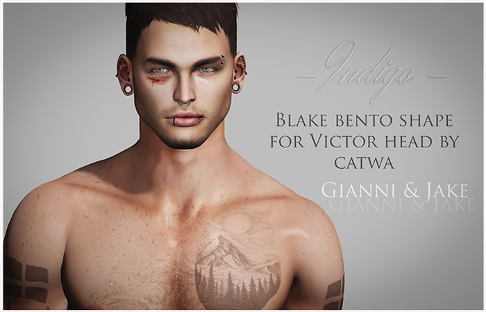 Second Life Marketplace - [INDIGO] Blake shape for Victor Bento