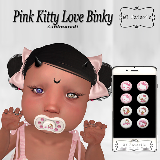 Second Life Marketplace - {QTP} Pink Kitty Love Binky