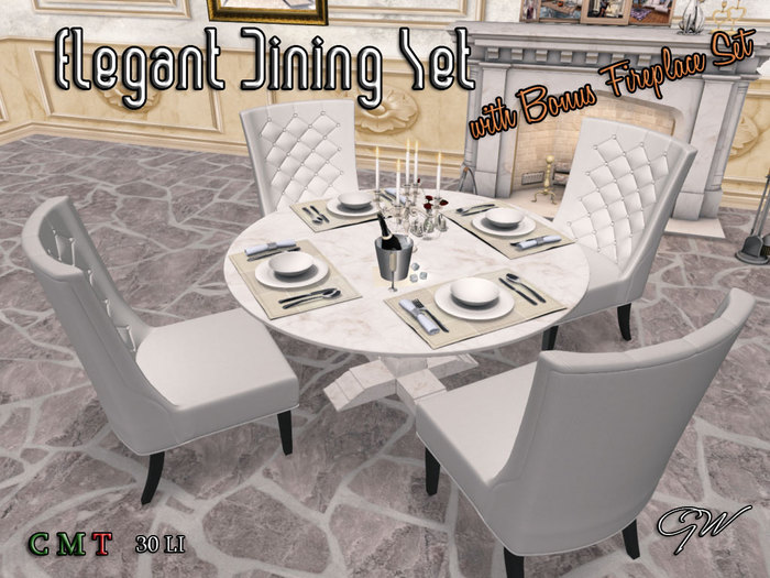 Second Life Marketplace - GW Elegant Dining Set (PG)