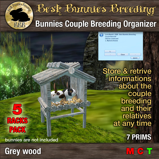 Second Life Marketplace - Bunnies Breeding Couple Rack and Organizer ...