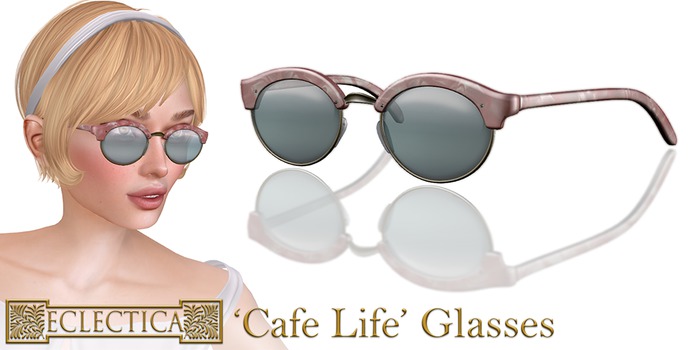 Second Life Marketplace - Eclectica Cafe Life Glasses- Pink Celluloid