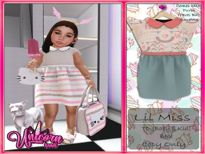 Second Life Marketplace - *Unicorn Kandi* Lil Miss Peach Rainbows Hud ...