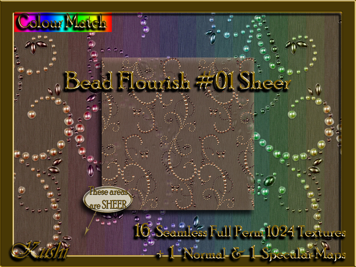 Second Life Marketplace - Bead Flourish 01 Sheer Textures