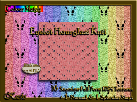 Second Life Marketplace - Eyelet Hourglass Knit Alpha Textures