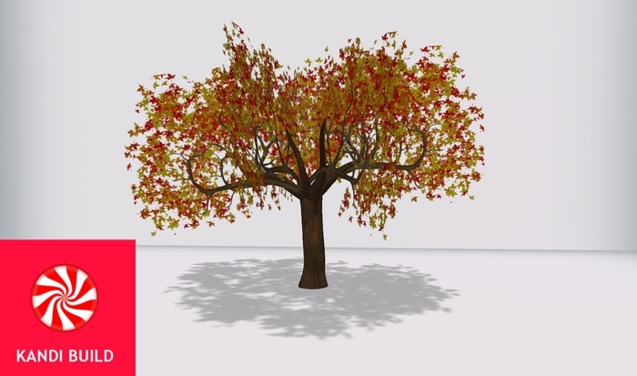 Second Life Marketplace - KANDI BUILD Tree red gold fantasy maple BOXED B