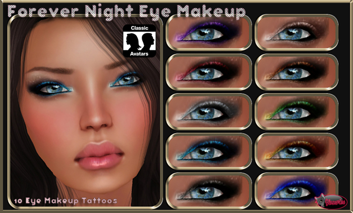 Second Life Marketplace - .:Glamorize:. Forever Night Eye Makeup - 10 ...