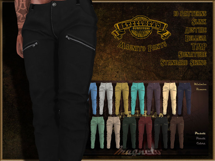 Second Life Marketplace - Steelhead Magneto Mens Pants DEMO