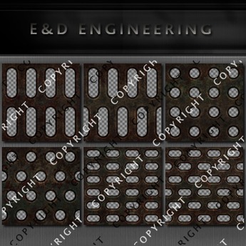 Second Life Marketplace - [IMG015] 16 Corroded Perforated Metal Catwalk ...
