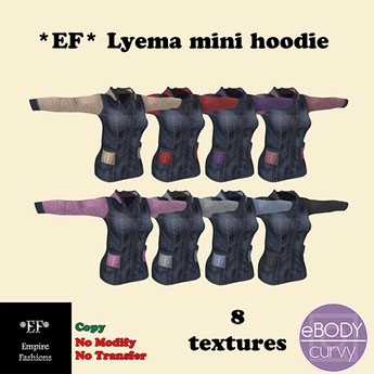 Second Life Marketplace - *EF* Lyema Mini Hoodie
