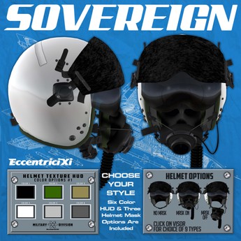 Second Life Marketplace - ~EXi~ Helmet Sovereign Color Set #1