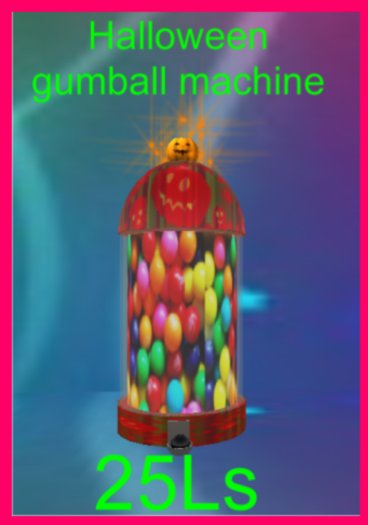 Second Life Marketplace - halloween gumball machine(boxed)