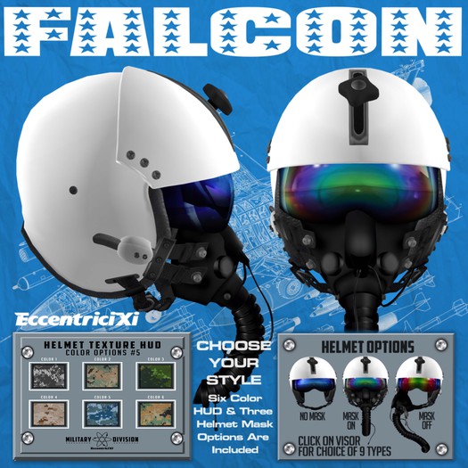 Second Life Marketplace - ~EXi~ Helmet Falcon Color Set #5