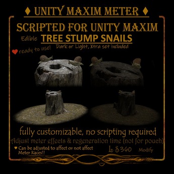 Second Life Marketplace - =ED= [UNITY MAXIM] - TREE STUMP SNAILS ...