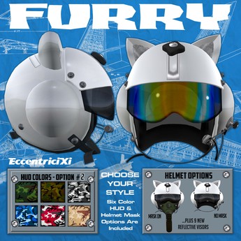 Second Life Marketplace - ~EXi~ Helmet Furry Color Set #2
