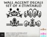 Second Life Marketplace - CLEARANCE Wall Accent Decals #1 - 4 Designs ...
