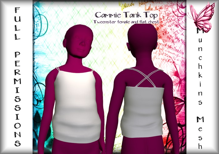 Second Life Marketplace - {M} [Full Perm Mesh] - Cammie Tank [Tweenster ...