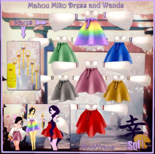 Second Life Marketplace - [SnF] Mahou Miko Ai Default Outfit (Love ...