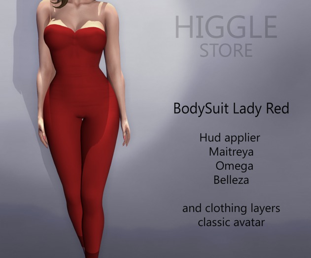 Second Life Marketplace Bodysuit Lady Red