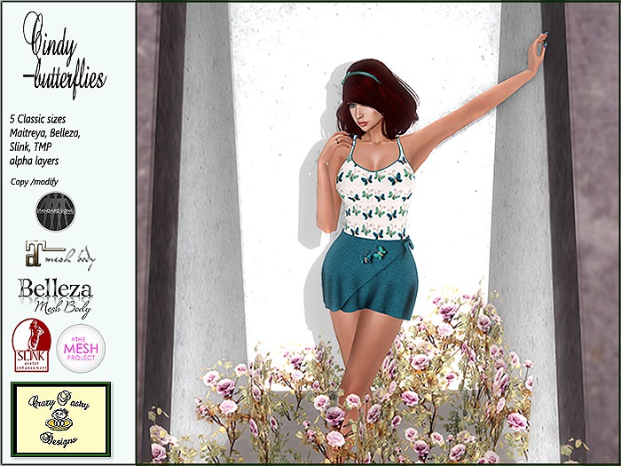 Second Life Marketplace - Crazy Pastry Designs Cindy - butterflies