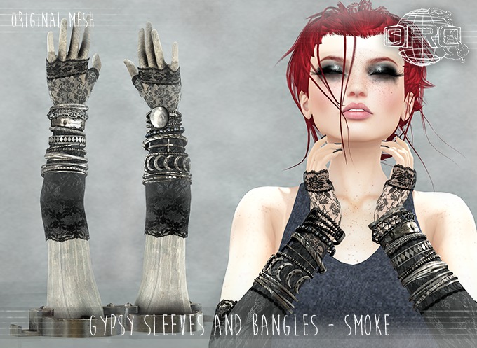 Second Life Marketplace - -DRD- Gypsy Sleeves and Bangles - Smoke