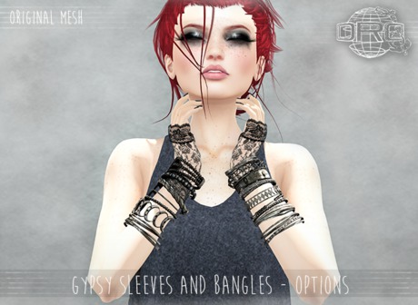 Second Life Marketplace - -DRD- Gypsy Sleeves and Bangles - Smoke
