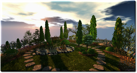 Second Life Marketplace - Mesh Backyard - Garden Scene by Felix 25x25m ...