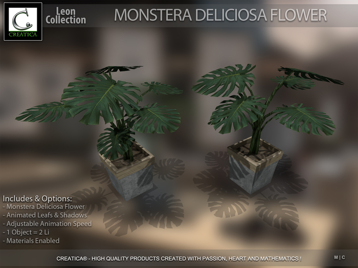 Second Life Marketplace - Monstera Deliciosa Flower - Leon Collection ...