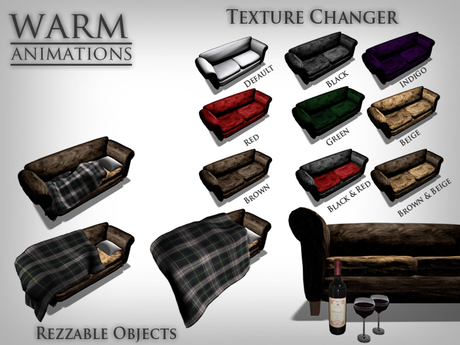 Second Life Marketplace - Warm - Cuddle Couch Free copy