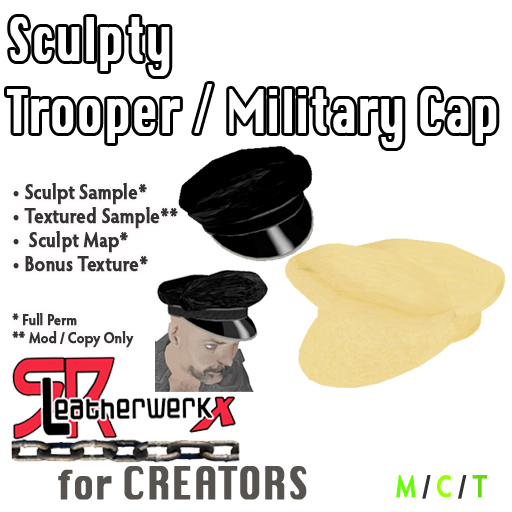 Second Life Marketplace - *SRL - Sculpty Trooper/Military Cap (box)