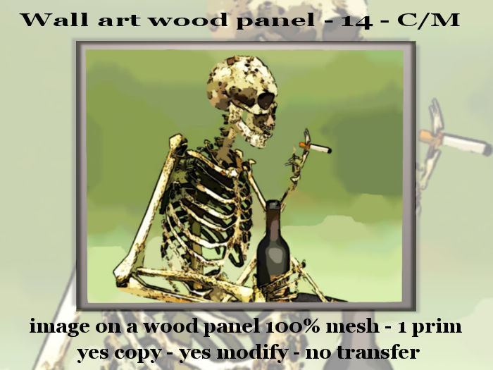 Second Life Marketplace - !MC! Wall Art Wood panel - 14 - C/M