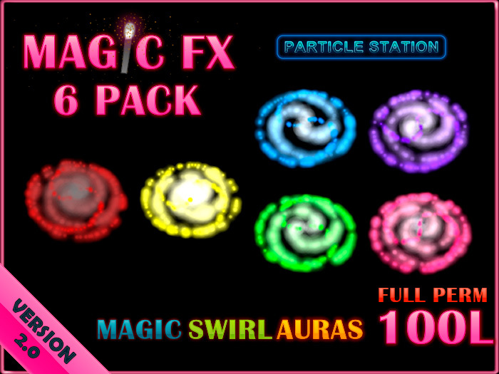 Second Life Marketplace - Particle FX Effect 6 Pack Magic Swirl Aura by ...