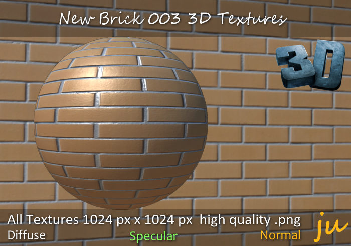 Second Life Marketplace - JU New Brick 003 3D Textures Full Perm