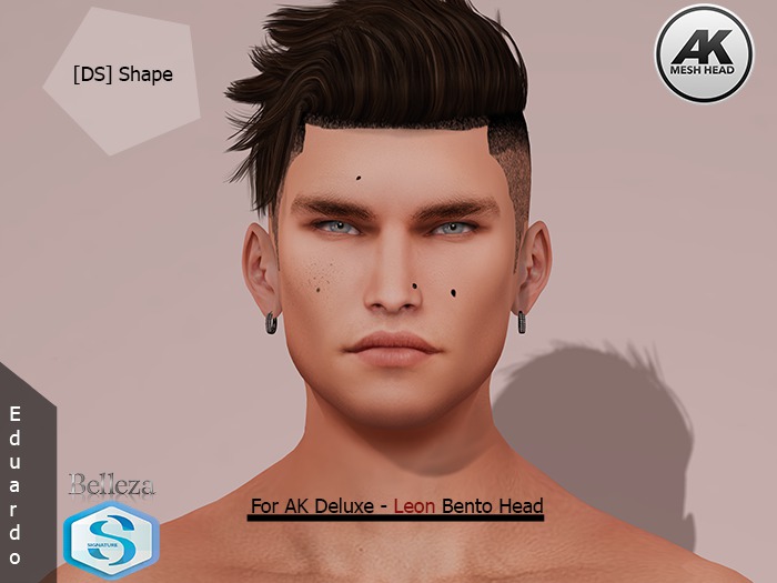 Second Life Marketplace - [AK Deluxe Men] - Leon Bento Head - Eduardo Shape